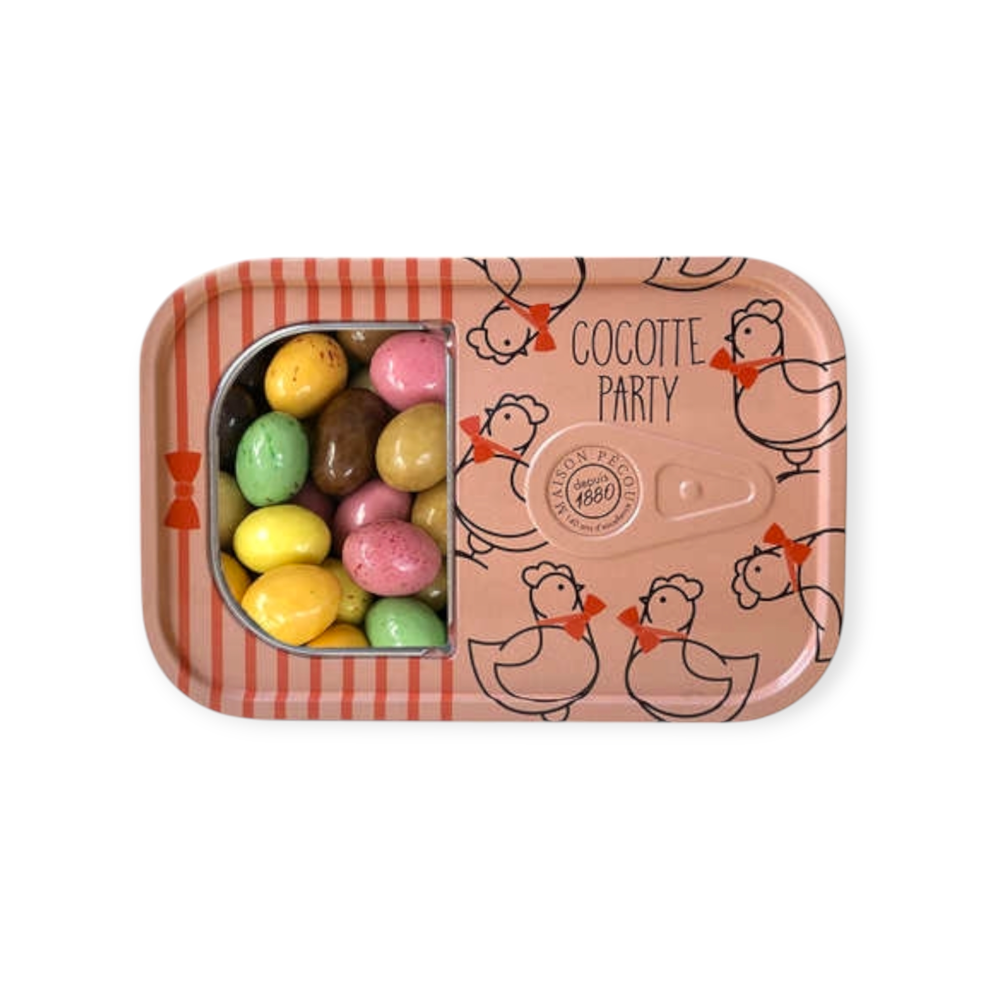 Pécou Assorted Chocolate Eggs in Cocotte Tin 140g